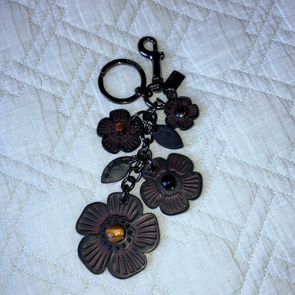 Coach | Accessories | Coach Tea Rose Mix Willow Floral Bag Charm ...